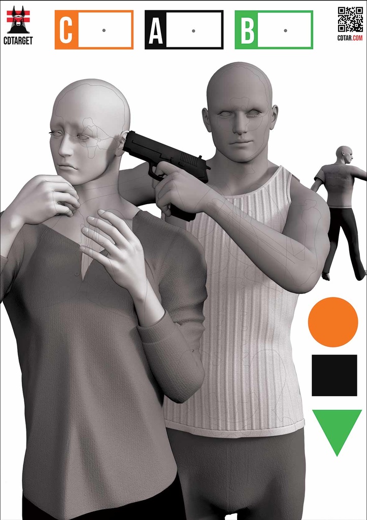 Silhouette Twin Bravo - 50 cibles (REH) | Cdtarget